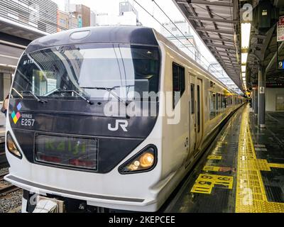 Tokyo, APR 3 2013 - Close up shot of many people eating in Ichiran ...