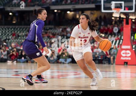 Kansas State guard Jaelyn Glenn (3) shoots over BYU guard Kaylee Smiler ...