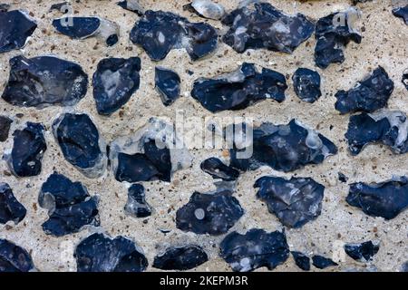 BACKGROUND TEXTURE - Areas of new flint walls on an old, restored ...