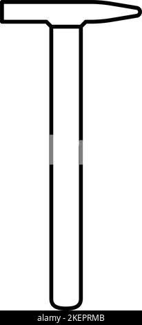 tack hammer tool line icon vector illustration Stock Vector Image & Art ...