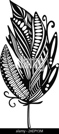 Vector boho art tribal doodle sketch straight line frame Stock Vector ...