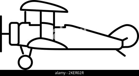 gyroplane airplane aircraft line icon vector illustration outerwear ...