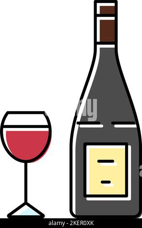pinot noir red wine color icon vector illustration Stock Vector Image ...