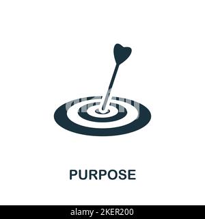 Purpose icon. Monochrome simple Human Productivity icon for templates ...
