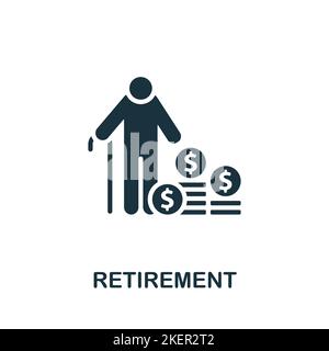Retirement icon. Monochrome simple Investments icon for templates, web ...