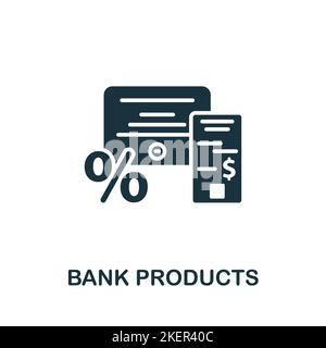 Bank Products icon. Monochrome simple Investments icon for templates ...