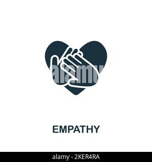 Empathy icon. Monochrome simple sign from core values collection ...
