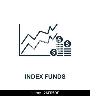 Index Funds icon. Monochrome simple Investments icon for templates, web ...
