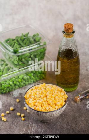 Frozen cut green beans vegetable Stock Photo - Alamy