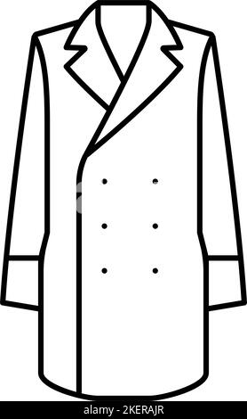 paletot outerwear male line icon vector illustration Stock Vector Image ...