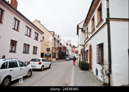 Mikulov, Czech Republic- March 07, 2022: Hebrew in Upper Synagogue ...