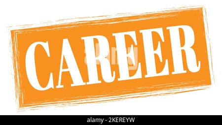your career text written on orange grungy stamp sign Stock Photo - Alamy