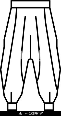 harem pants clothes line icon vector illustration Stock Vector Image ...