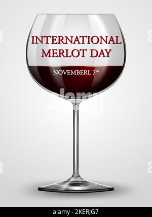 Intenational Merlot Day Banner Design illustration Stock Vector Image ...
