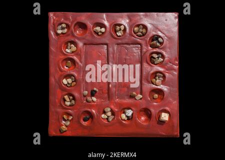 Reconstruction of ancient roman board game of Ludus latrunculorum ...