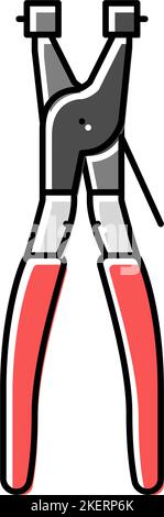 hose clamp pliers color icon vector illustration Stock Vector Image ...