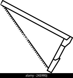 camping hand saw line icon vector illustration Stock Vector Image & Art ...