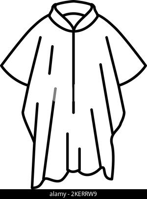 cloak outerwear male line icon vector illustration Stock Vector Image ...