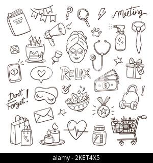 Clipart collection about daily routines and reminders. Perfect for ...