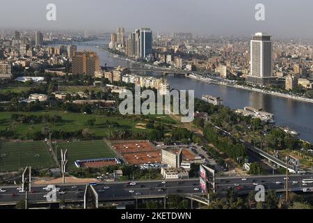 View from the Cairo Tower, tallest structure in Egypt and North Africa ...
