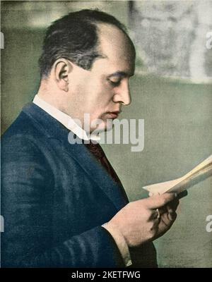Portrait of Benito Mussolini as dictator of Italy (between 1922 and ...