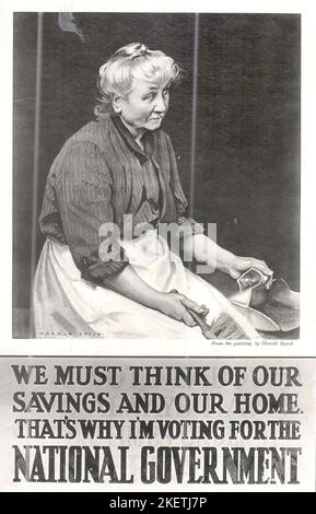 Election poster of the British Conservative Party in 1931 Stock Photo ...