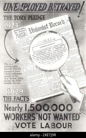 Election poster of the Labor Party of Great Britain in 1931 Stock Photo ...