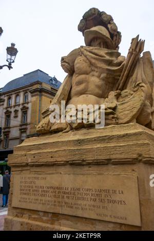 Monument tto General Patton, Metz, Moselle, Lorraine, Grand Est region ...