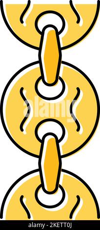 puffed mariner chain color icon vector illustration Stock Vector Image ...
