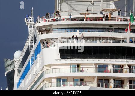 Luxury cruise ship AIDAblu seen in the port of Rijeka, in Rijeka ...