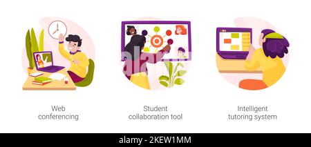 Intelligent tutoring system isolated cartoon vector illustration Stock ...