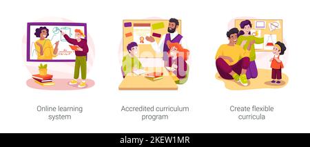 Create flexible curricula isolated cartoon vector illustration Stock ...