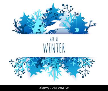 hello winter - hand lettering inscription text to winter holiday Stock ...