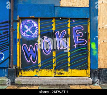 Woke - Graffiti Stock Photo - Alamy