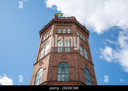 Bredablick: A 30 metre high tower, built of brick, in Skansen. The huge ...