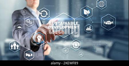 Sustainable Balanced Development. Balance between nature and science ...