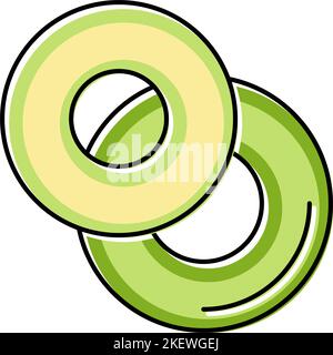 ring slice avocado cut line icon vector illustration Stock Vector Image ...