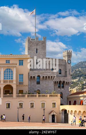 Monaco, France - August 2, 2022: Medieval defense walls of royal ...
