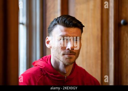 Hensol, Wales, UK. 14th Nov, 2022. Aaron Ramsey of Wales during a ...