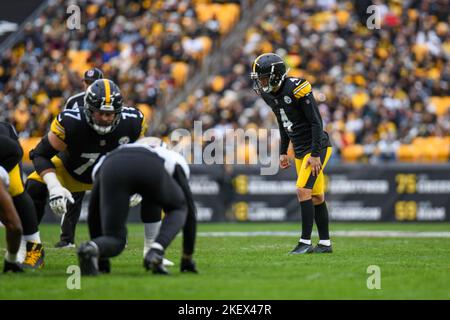 Pittsburgh Steelers place kicker Matthew Wright (4) during an NFL ...