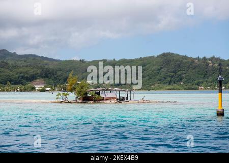 Coral islet, Bora Bora Stock Photo - Alamy