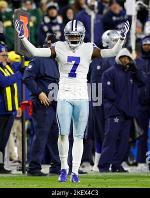 Dallas Cowboys cornerback Trevon Diggs (7) looks on during pre-game ...