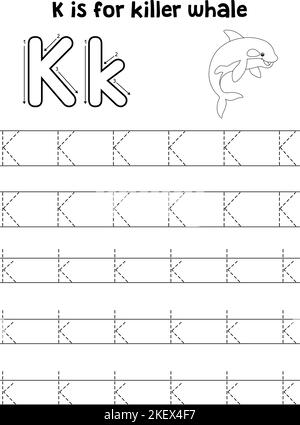 Orca Alphabet ABC Coloring Page O Stock Vector Image & Art - Alamy