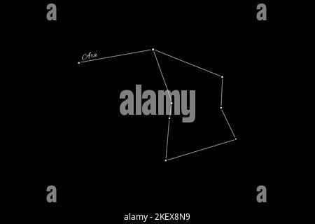 Ara Star Constellation, Cluster of Stars, Altar Constellation Stock ...