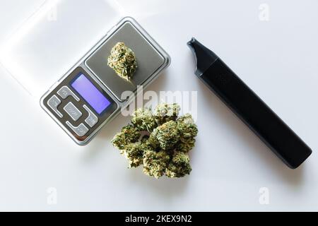 Cannabis flos, medical marijuana pile Stock Photo - Alamy