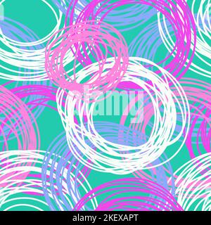 Cartoon geometric oval seamless polka dots circle pattern for wrapping ...