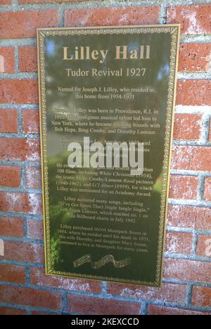 Toluca Lake, California, USA 10th November 2022 Lilley Hall House at ...