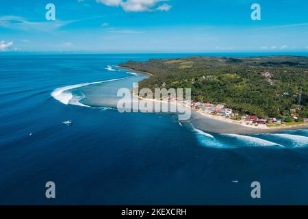 Aerial view of Sorake beach, Nias, Indonesia Stock Photo - Alamy