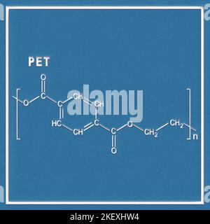 Polyethylene terephthalate or PET Structural chemical formula ...