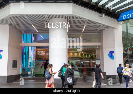 Telstra telecommunications store shop in Bourke street,Melbourne city ...